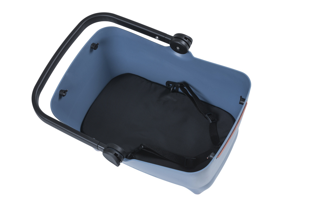 Basil Buddy - bicycle dog basket - faded denim - Basil