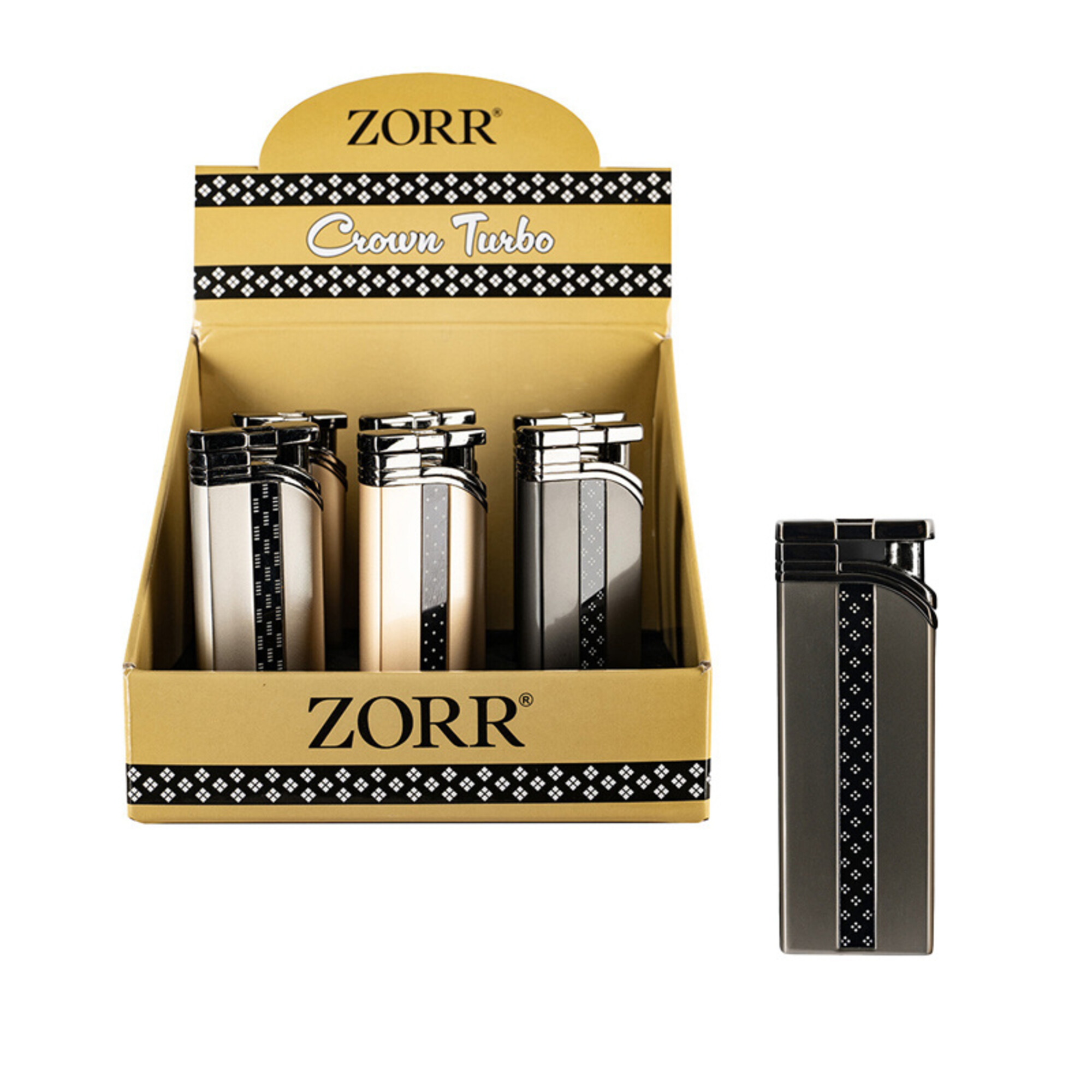 Zorr Zorr - Turbo lighter - Crown - Display (6-pieces)