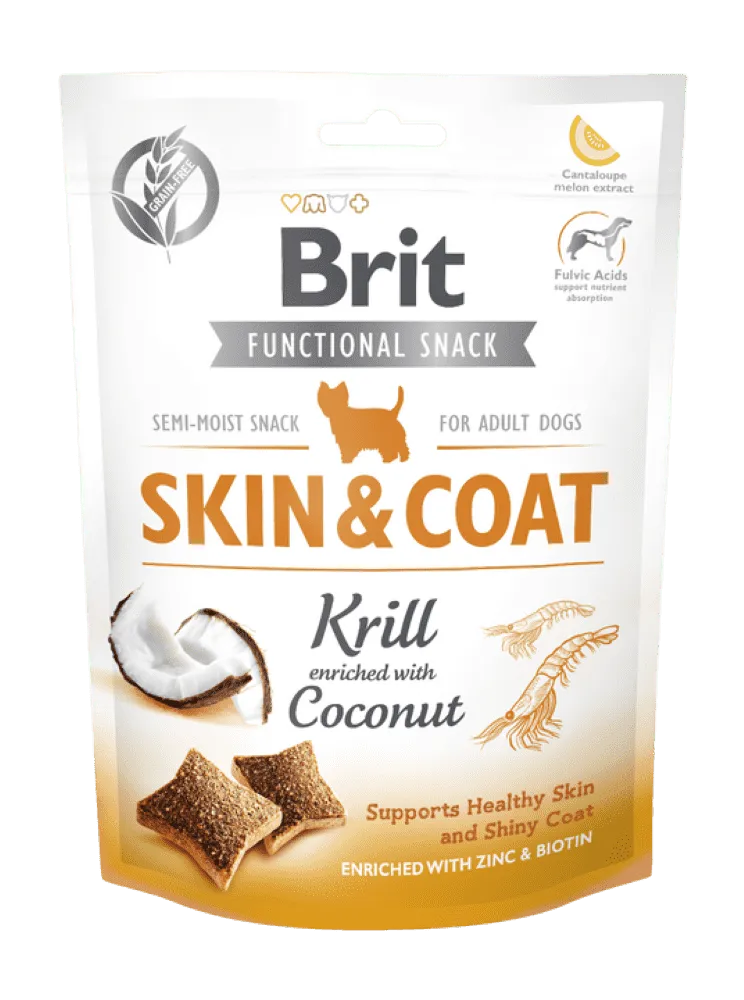 Brit Functional Snack – Skin & Coat Krill 150g - VoerOnline