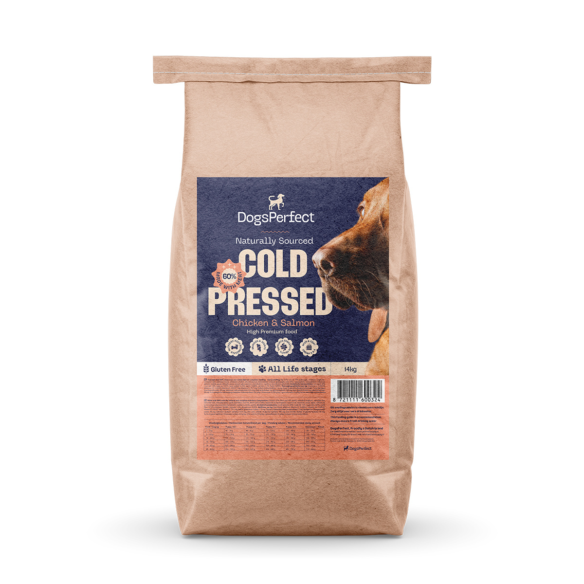 DogsPerfect - Premium Cold Pressed Chicken & Salmon - 14 kg - VoerOnline