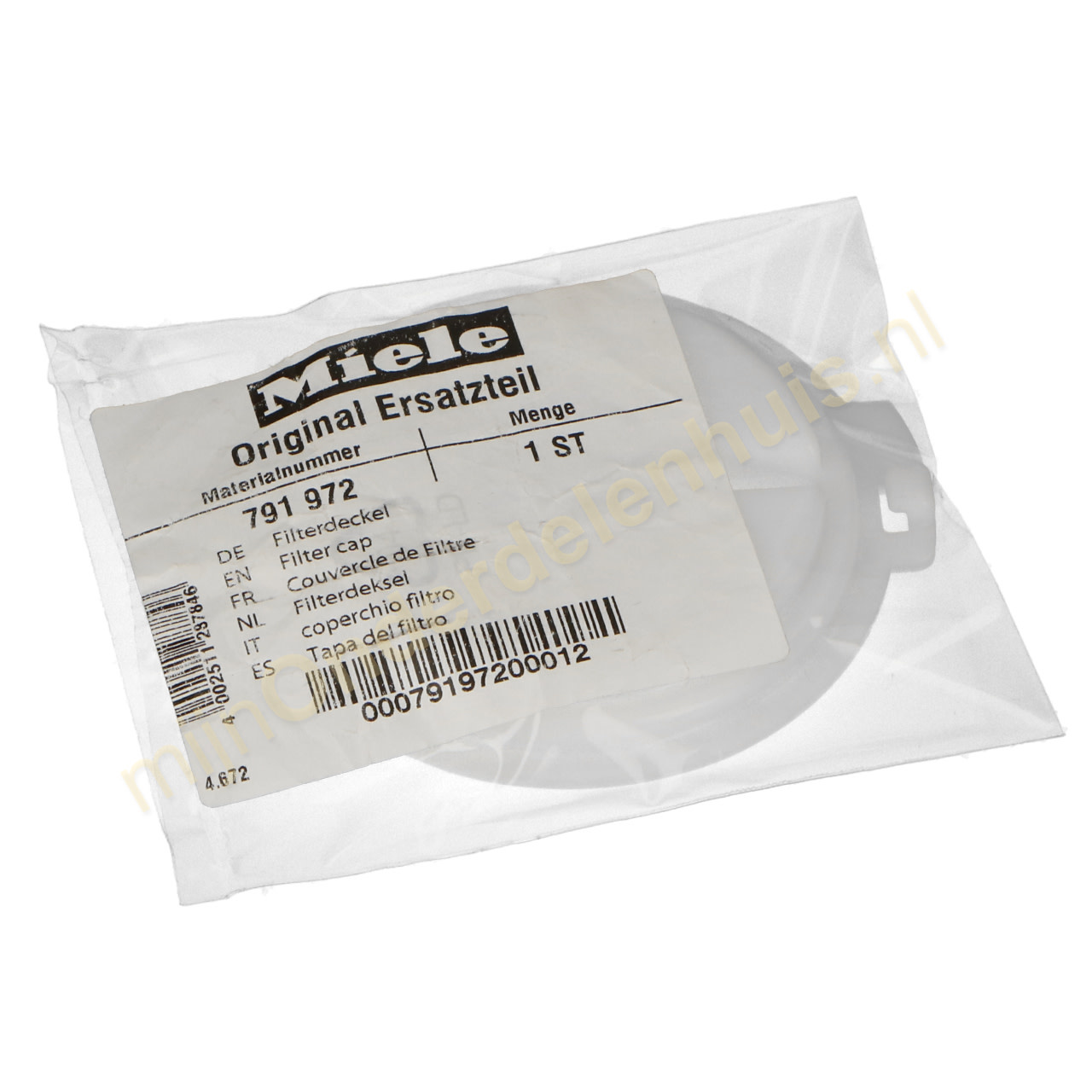 Miele filterdeksel van wasmachine 791972 - mijnOnderdelenhuis.nl