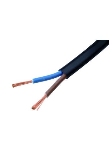 Snoer rond zwart 2x1.0mm² VMVL H05VV-F - mijnOnderdelenhuis.nl