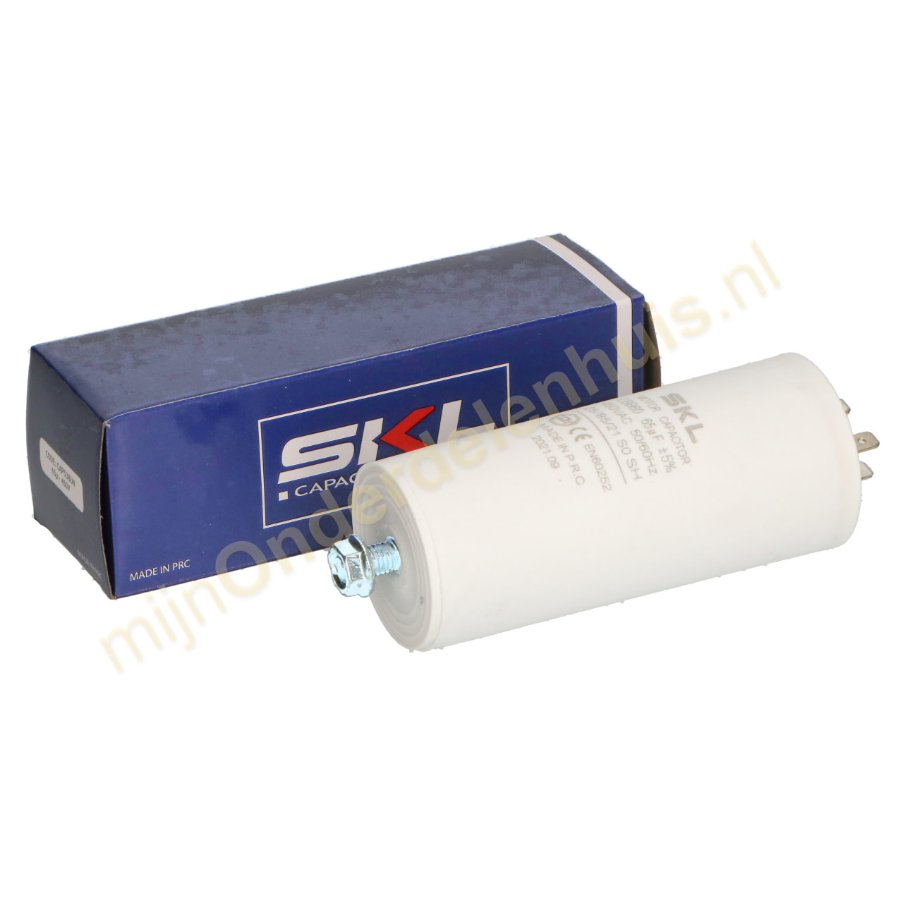 SKL condensator 65uF-450V met AMP-aansluiting - mijnOnderdelenhuis.nl