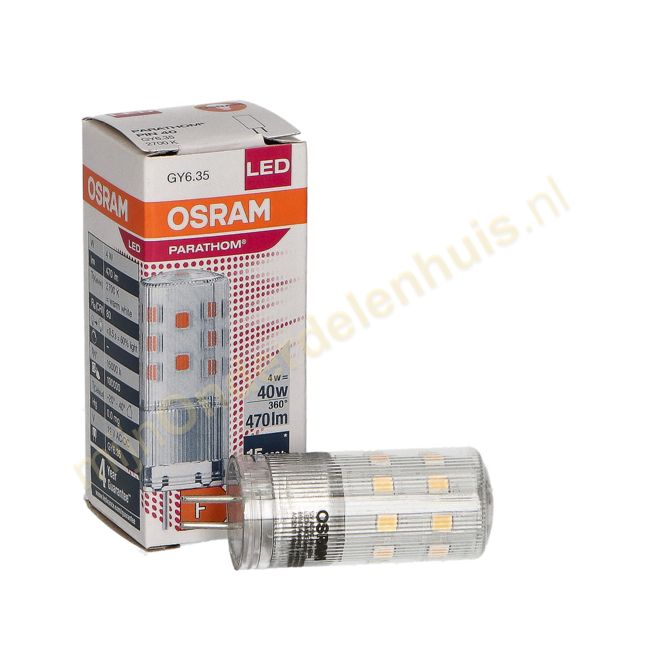Osram LED lamp Parathom PIN40 12V 4/40W GY6.35 - mijnOnderdelenhuis.nl