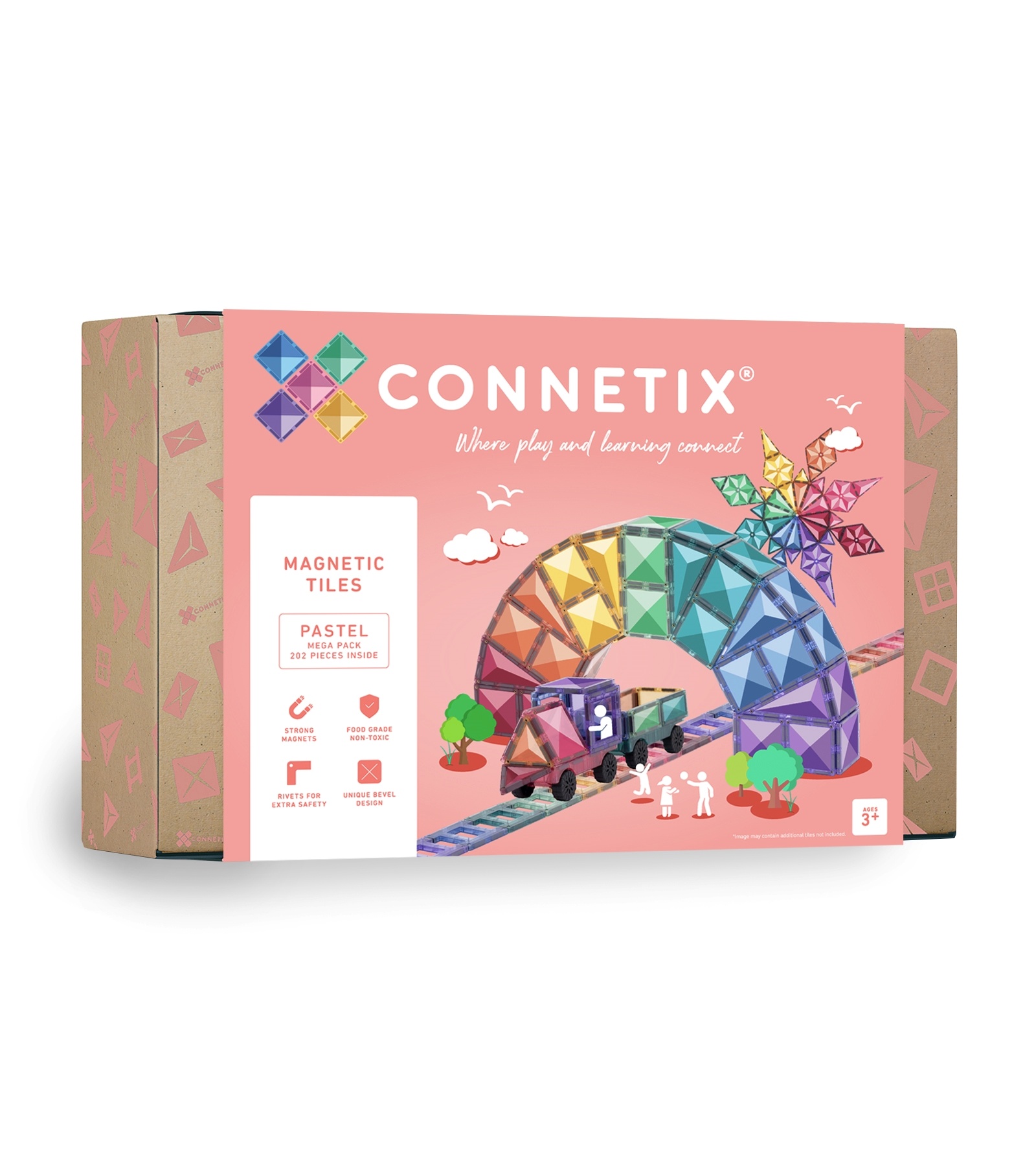 Connetix Pastel Mega Set 202 Stuks Klein En Stoer