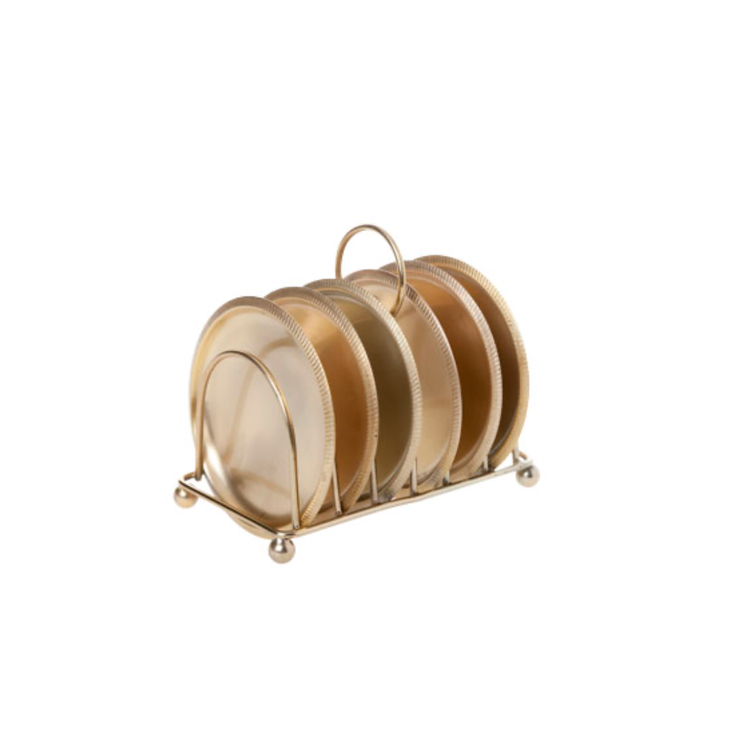 Cosy&Trendy Gold coasters in rack | Megacenter.com
