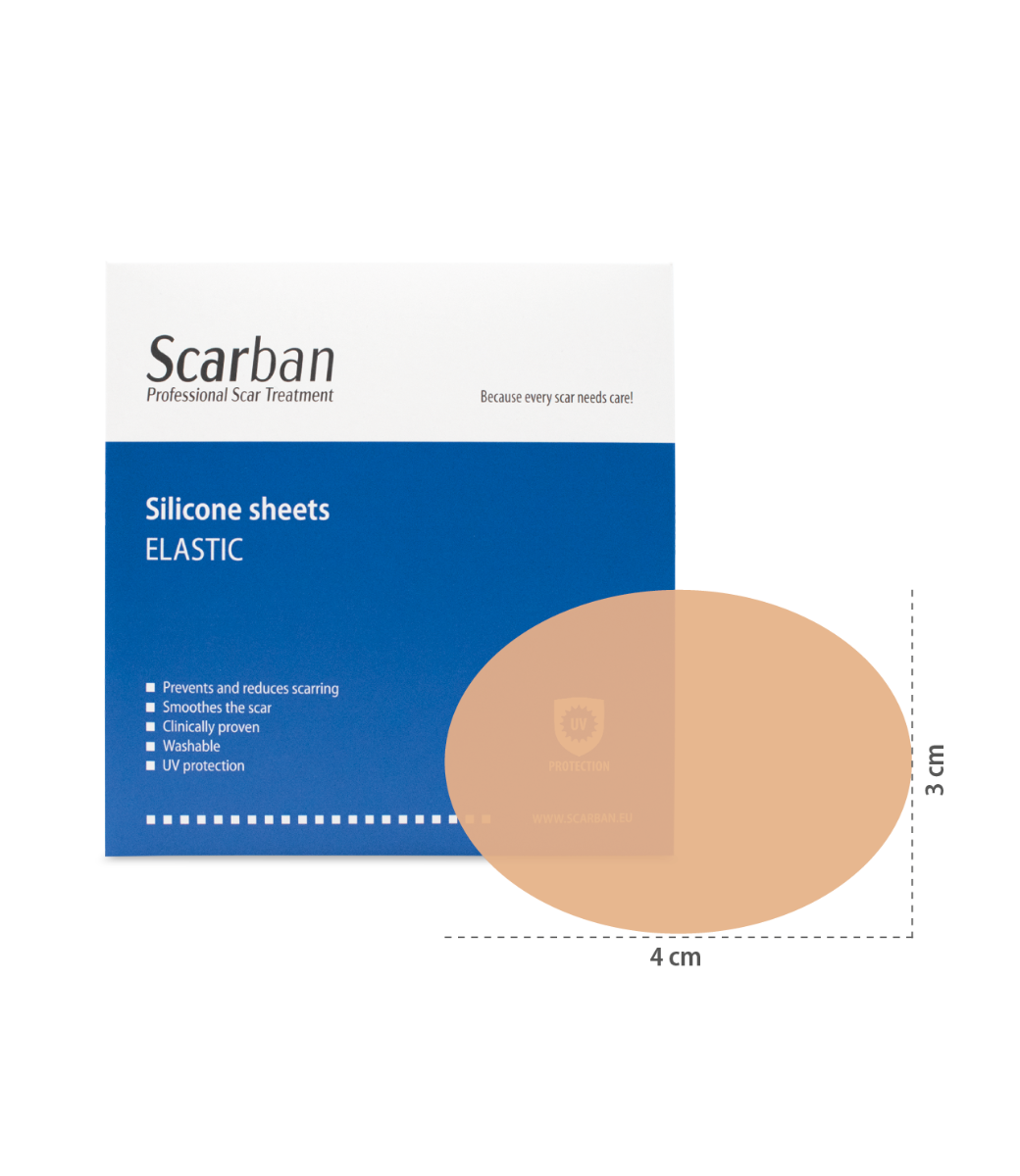Scarban Elastic litteken siliconenpleister ovaal - Dermatologie-winkel.nl