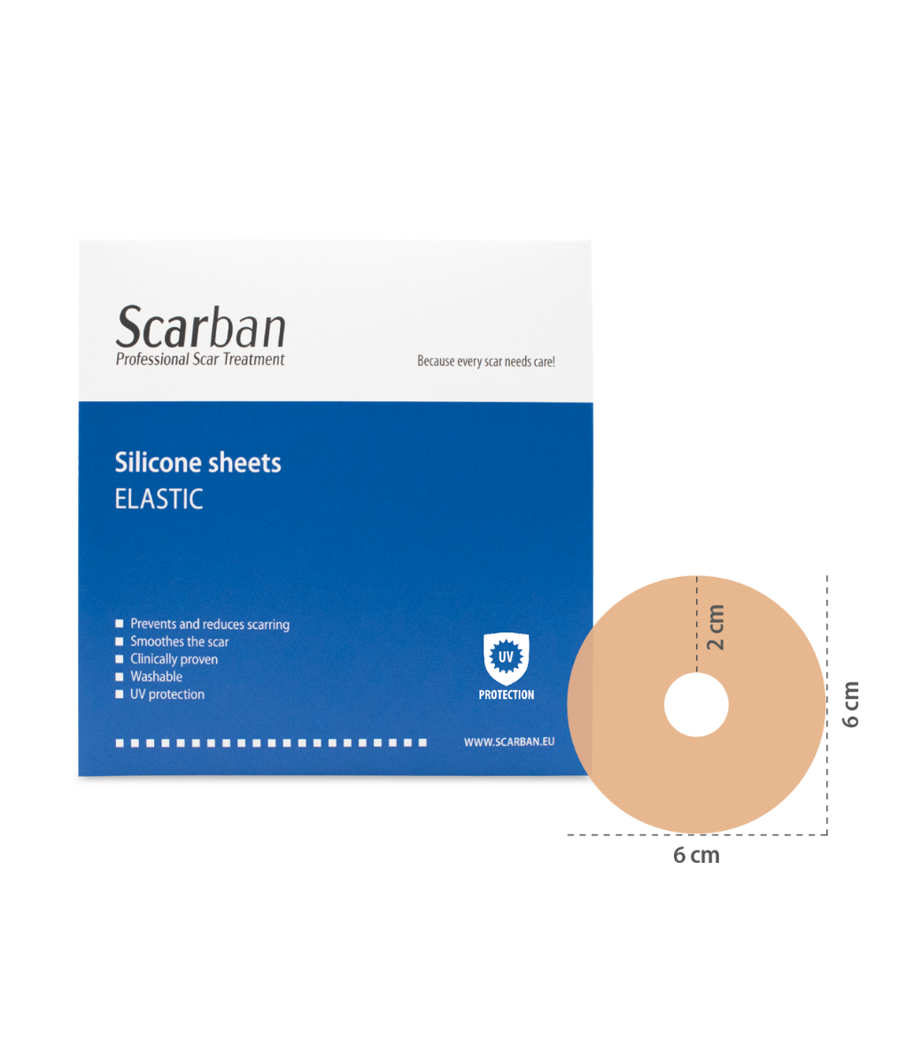 Scarban Elastic litteken siliconenpleister tepel - Dermatologie-winkel.nl