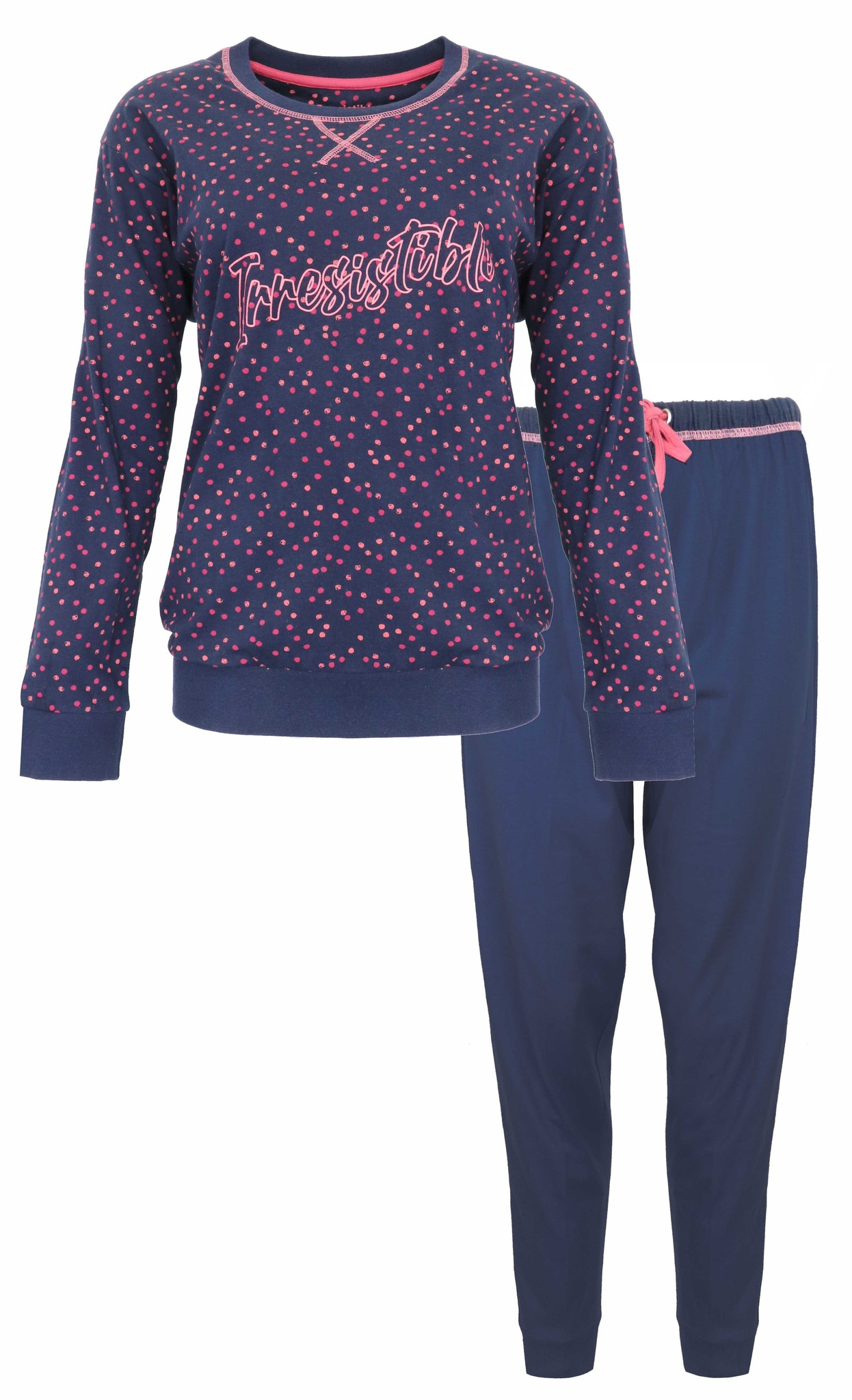 IRPYD2203A Irresistible dames pyjama donker blauw. | Pyjamaonline