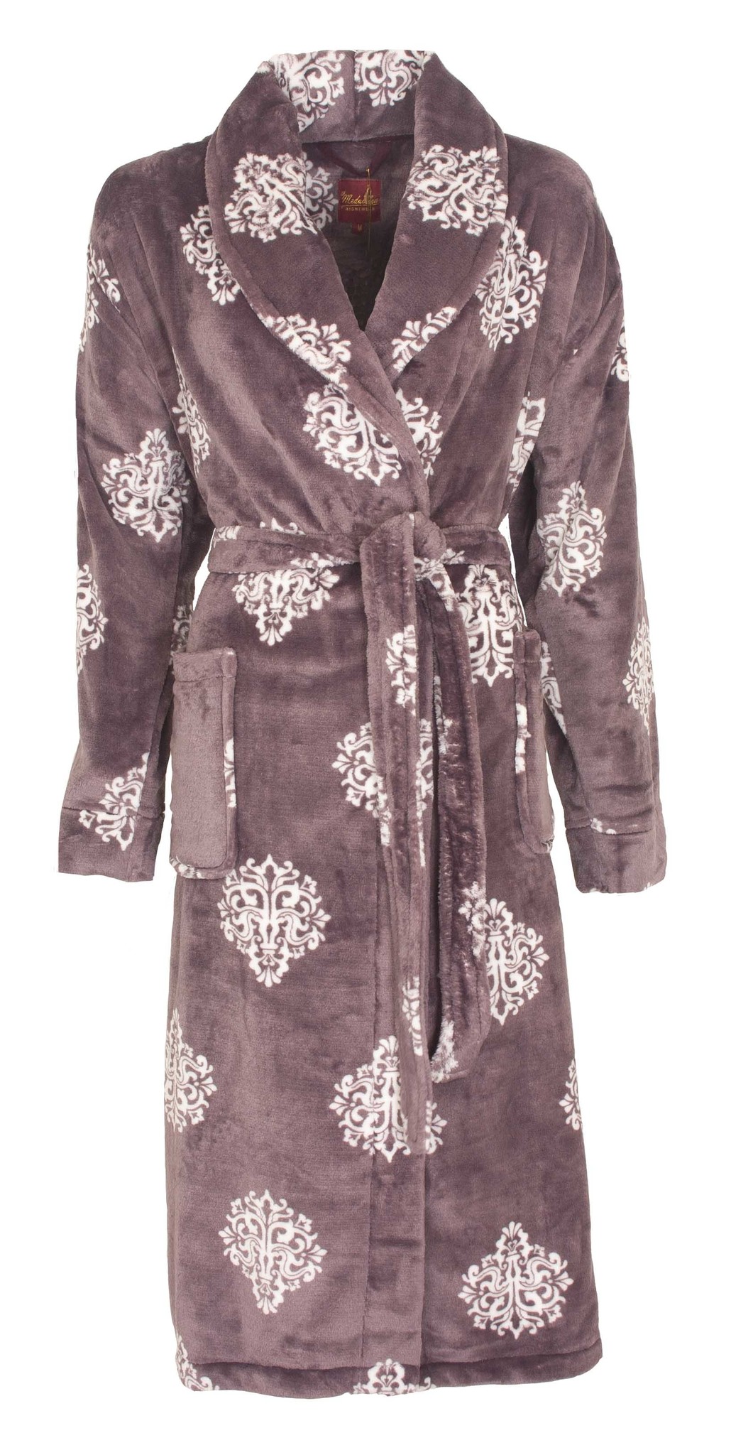 Medaillon Paarse dames badjas MEBRD2001B | Pyjamaonline