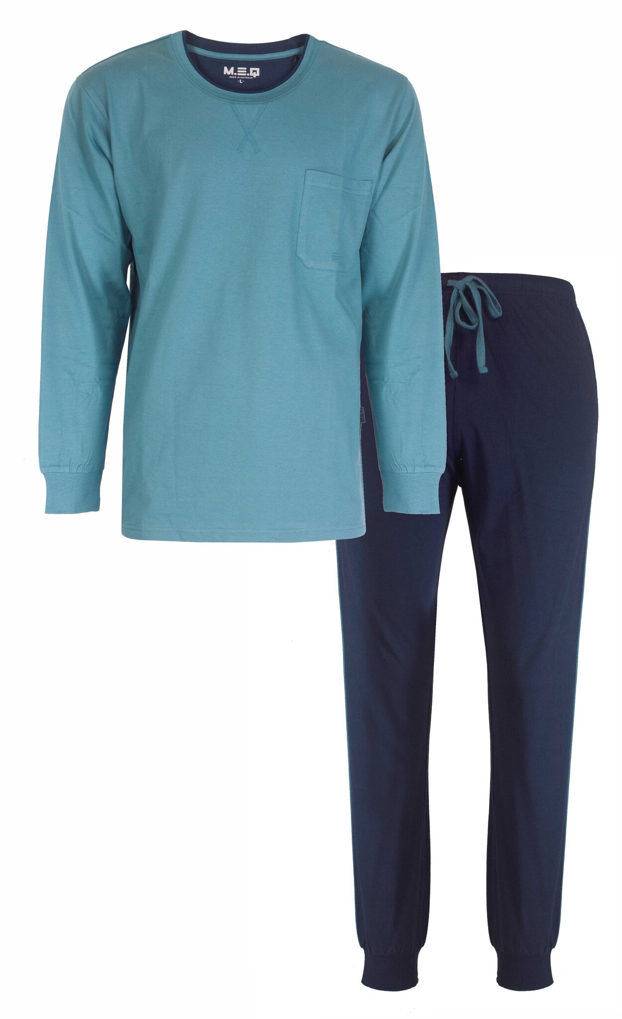 MEPYH1305A MEQ Heren Pyjama Set Lange mouw - 100% Gekamde Katoen ...