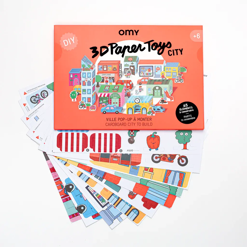OMY 3D paper toys city - Hobby Kiekeboe