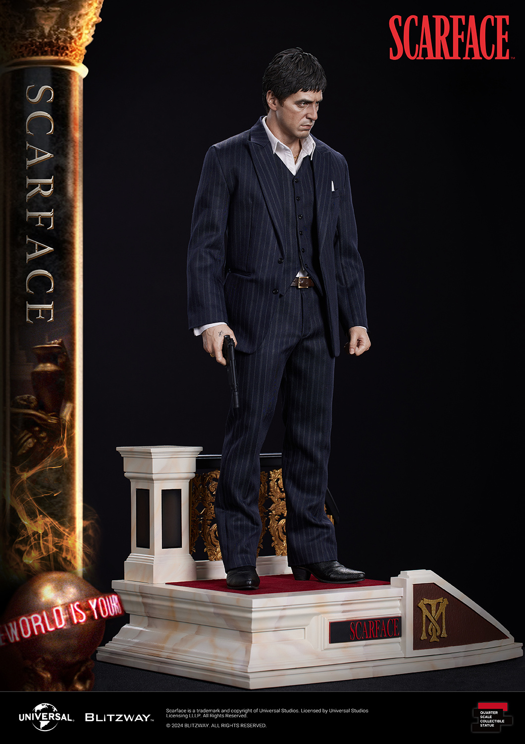 Scarface: Tony Montana 1/4 Scale Statue 53 cm - The Movie Store