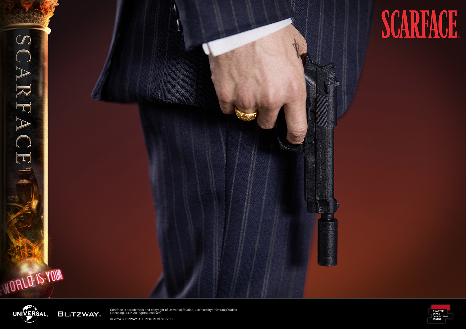 Scarface: Tony Montana 1/4 Scale Statue 53 cm - The Movie Store