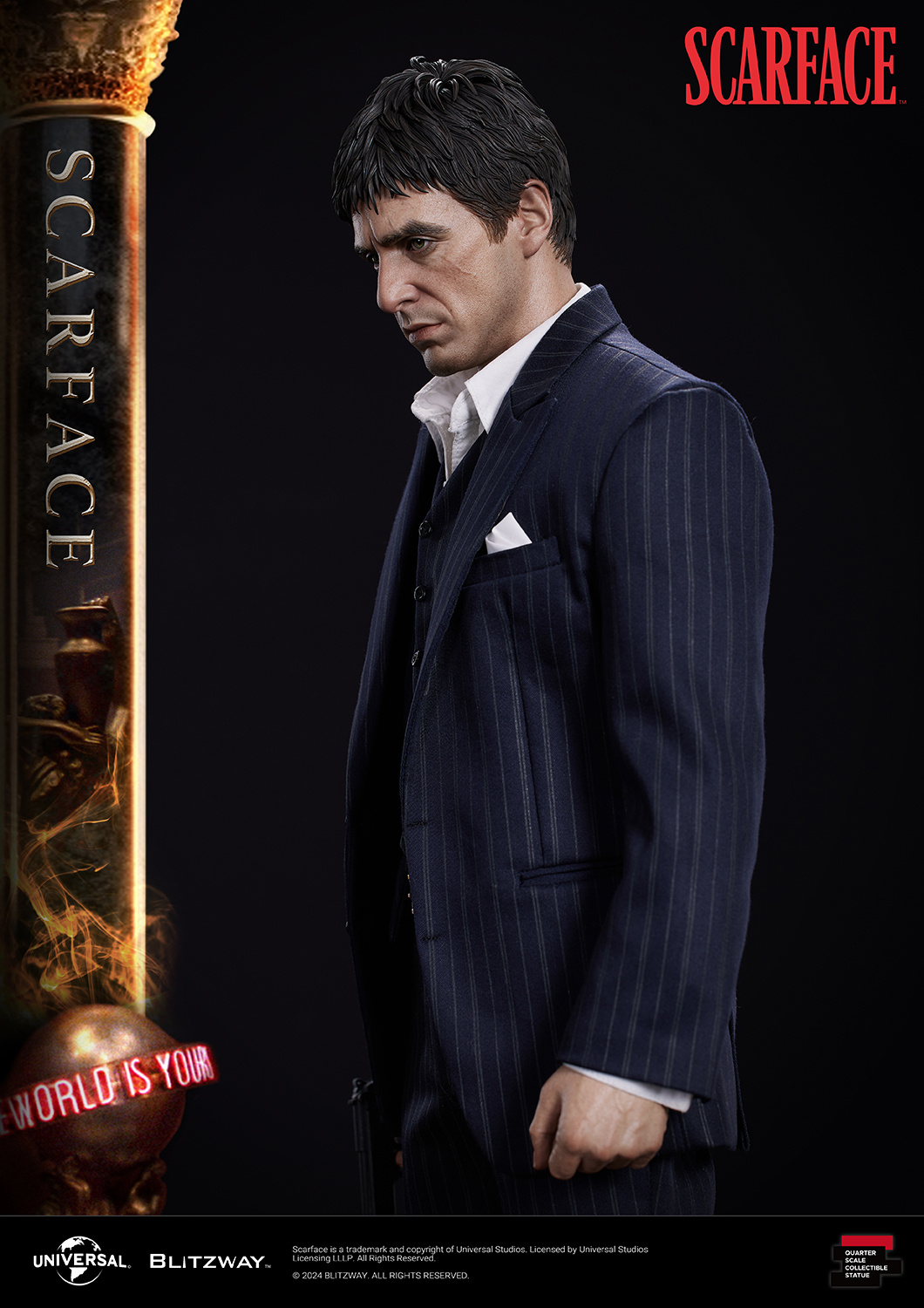 Scarface: Tony Montana 1/4 Scale Statue 53 cm - The Movie Store