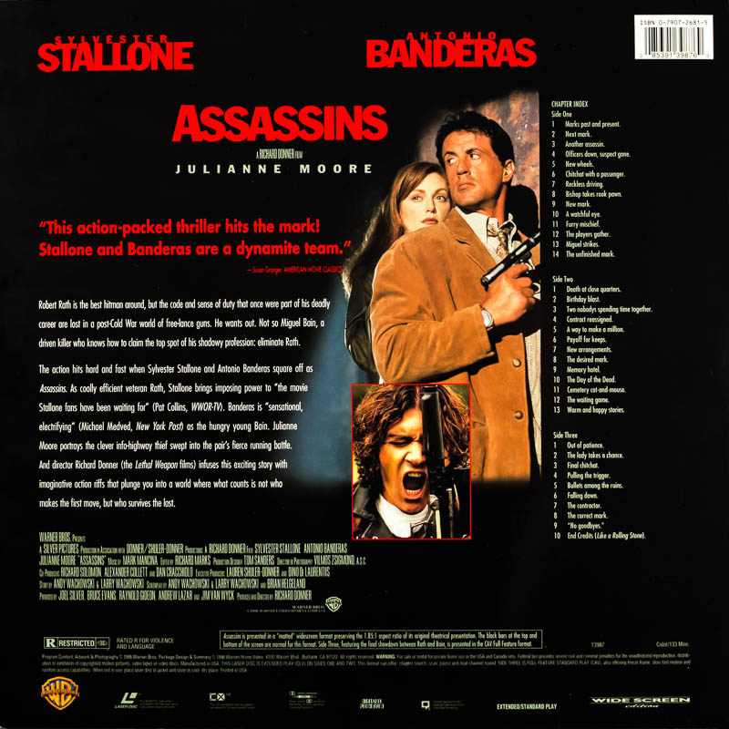 Assassins (1995) CLV/CAV Laserdisc - The Movie Store