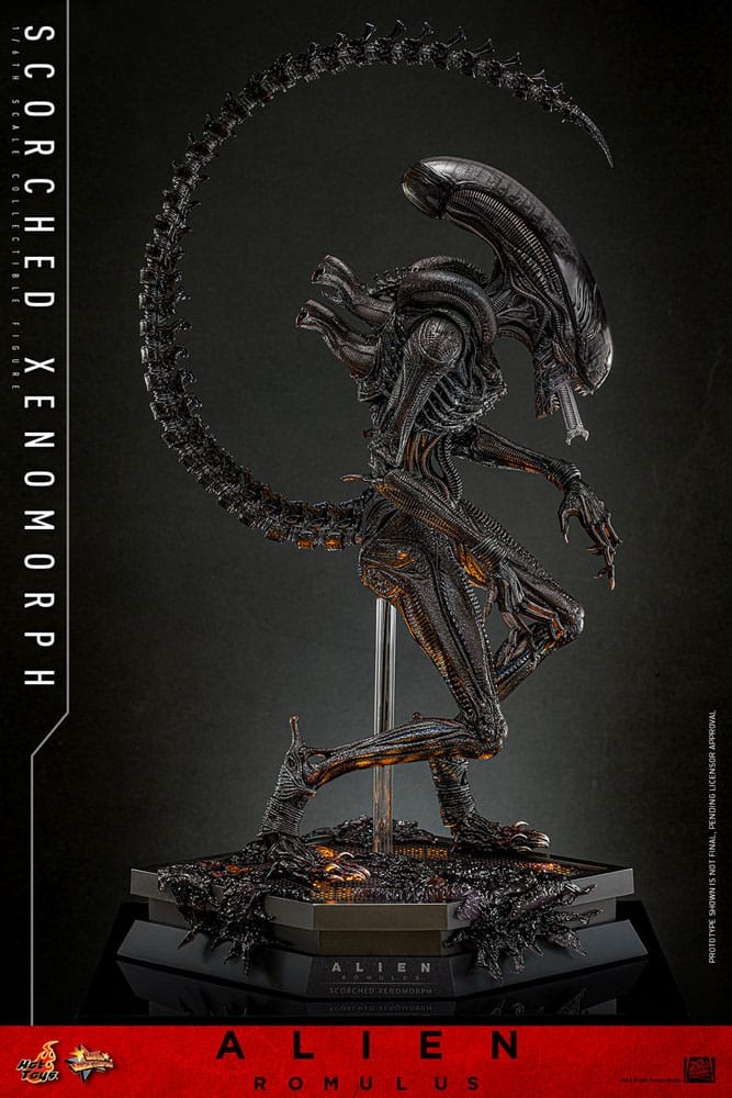 Alien: Romulus Movie Masterpiece Action Figure 1/6 Scorched Xenomorph ...