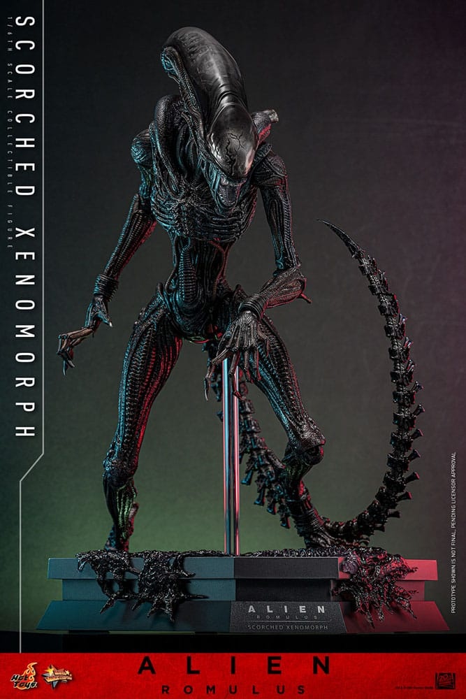 Alien: Romulus Movie Masterpiece Action Figure 1/6 Scorched Xenomorph ...