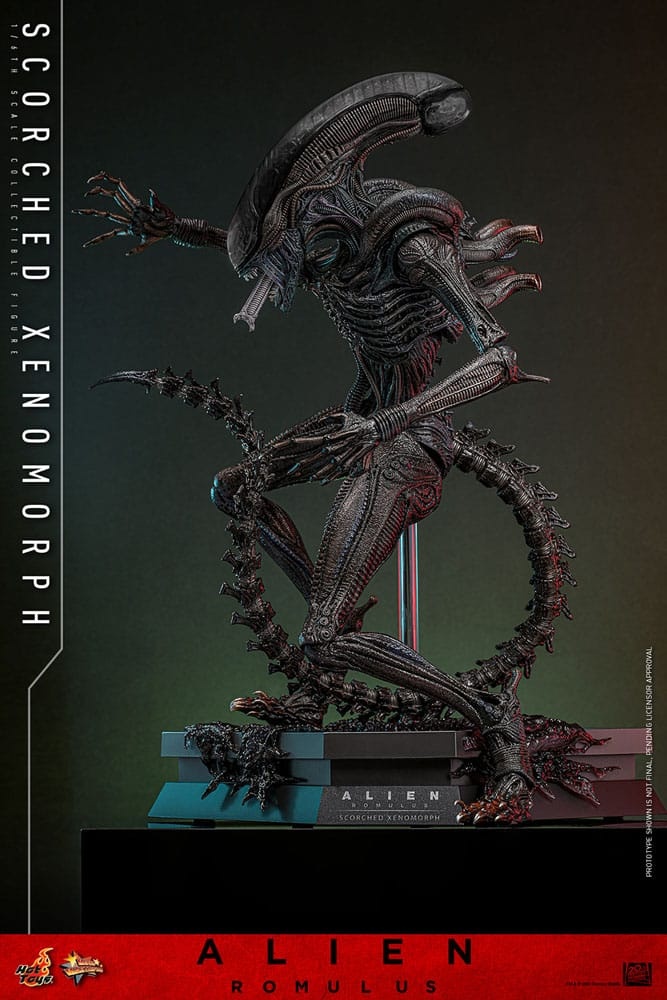 Alien: Romulus Movie Masterpiece Action Figure 1/6 Scorched Xenomorph ...
