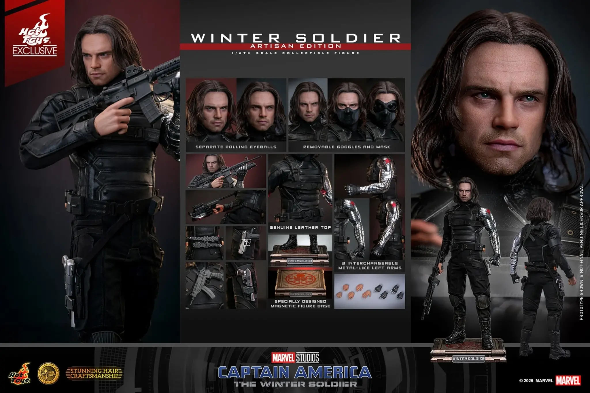 Captain America: The Winter Soldier Action Figure 1/6 Winter Soldier ...
