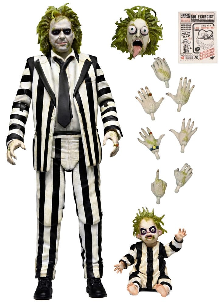 Beetlejuice Beetlejuice AF 7 Scale Ultimate Striped Suit Beetlejuice ...
