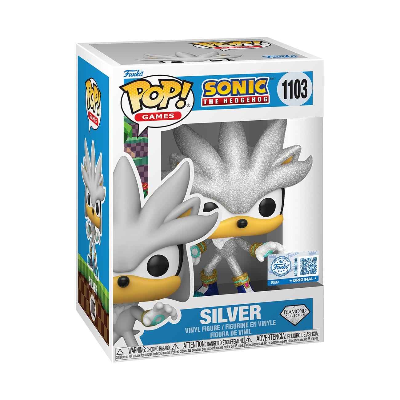 Sonic The Hedgehog POP! Games Vinyl Figure Silver The Hedgehog (FL) 9 ...