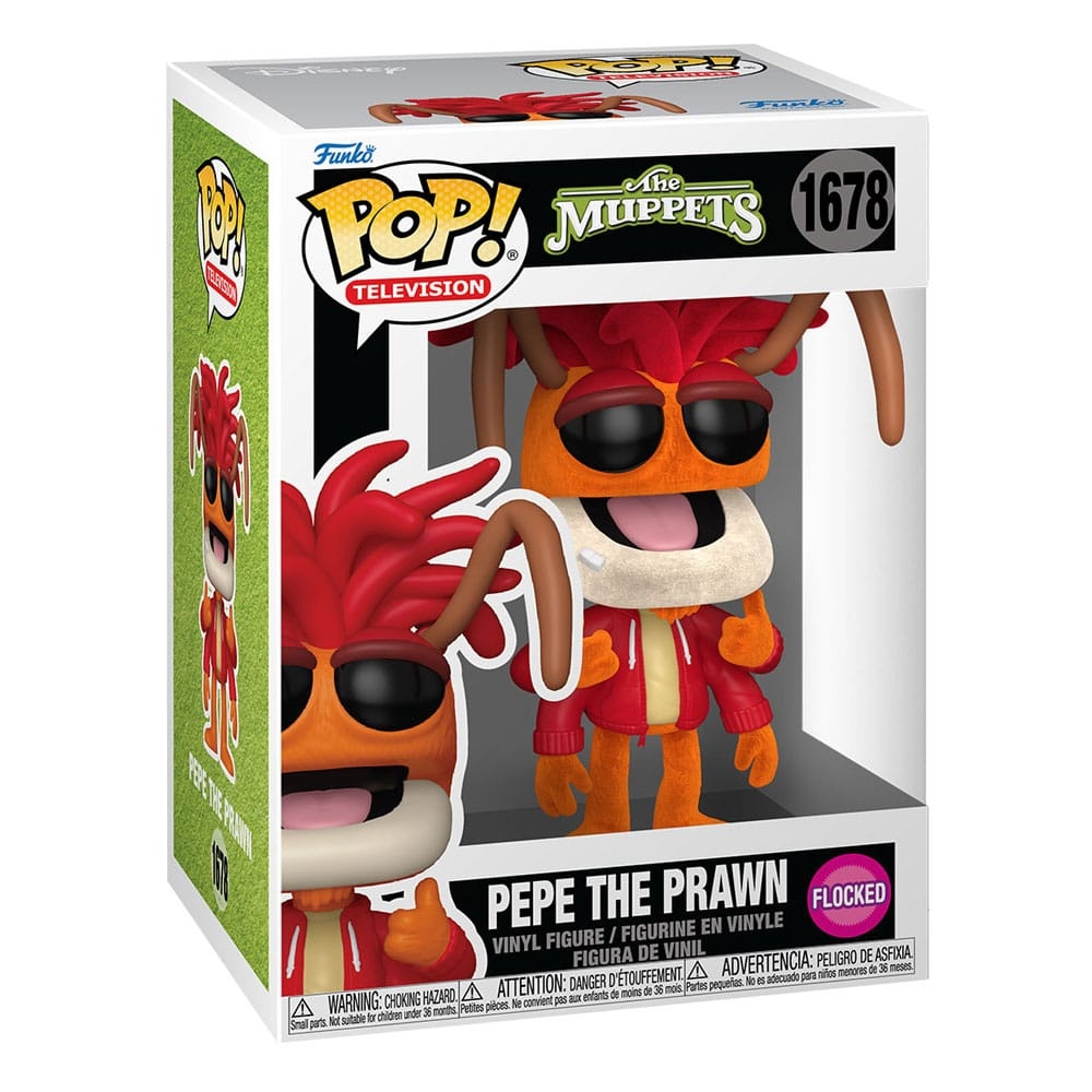The Muppets POP! Vinyl Figure Pepe the Prawn (Flocked) 9 cm - The Movie ...