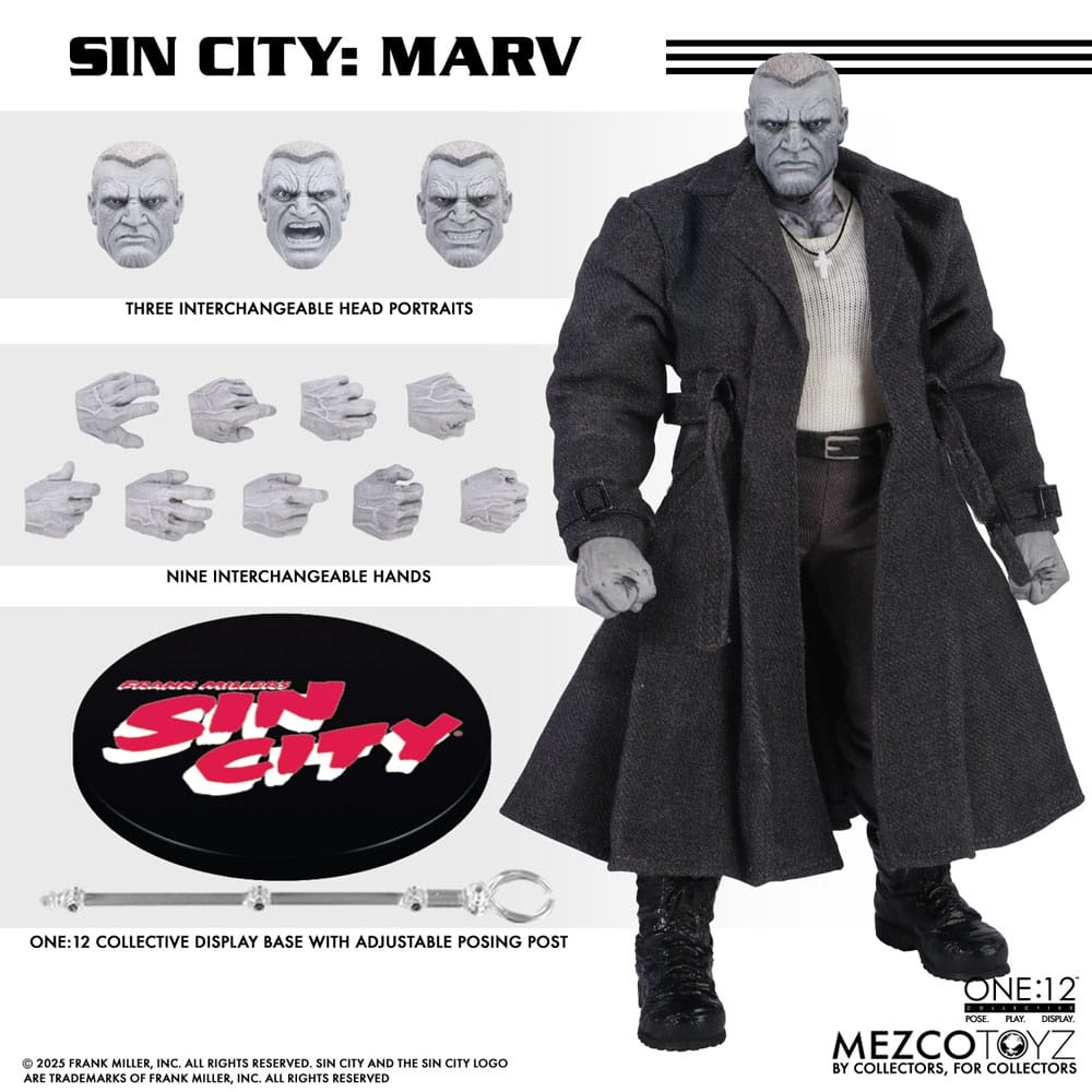 Sin City Action Figure 1/12 Marv 17 cm - The Movie Store