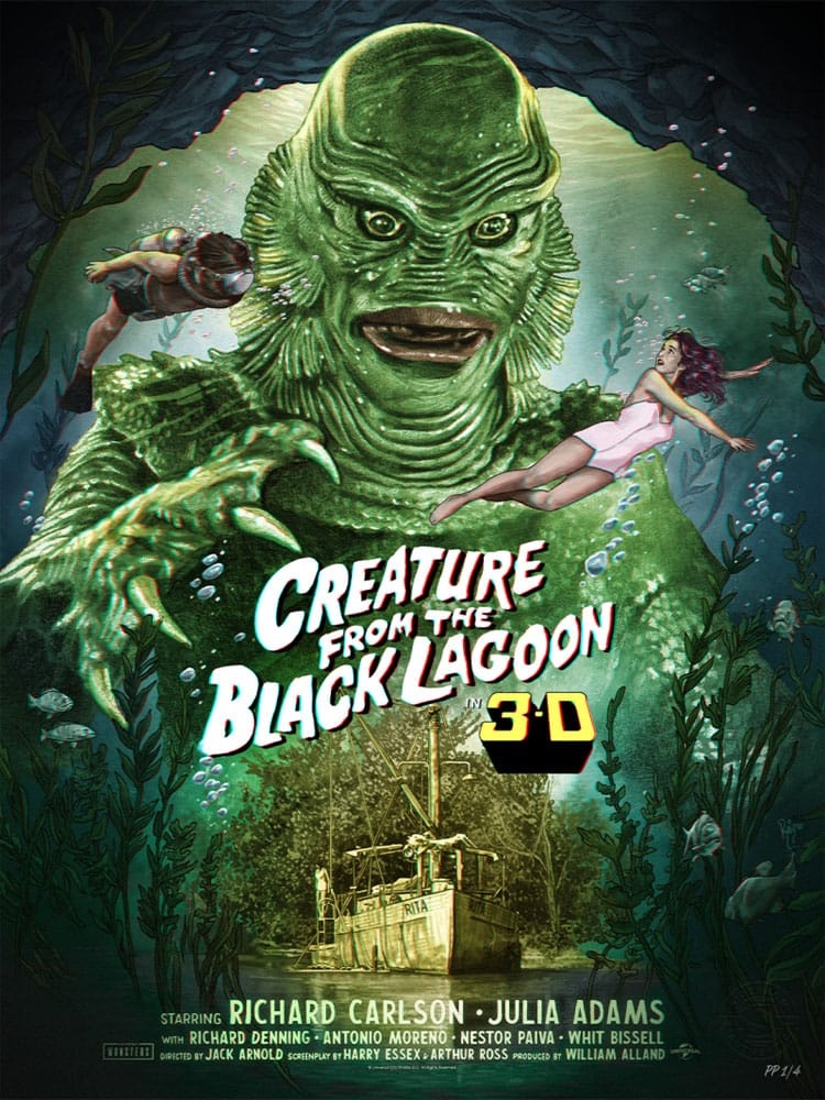 The Creature from the Black Lagoon Art Print 3D Variant by Ruiz Burgos ...