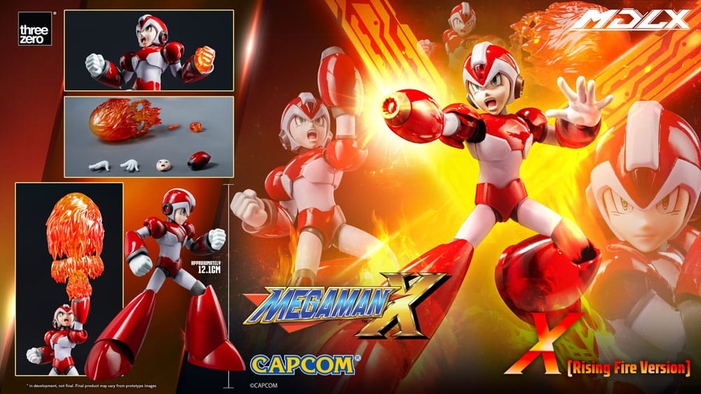 Mega Man MDLX Action Figure Rockman X / Mega Man X (Rising Fire Version ...