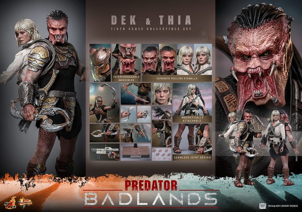 Predator: Badlands Movie Masterpiece Action Figure 1/6 Dek & Thia 30cm ...