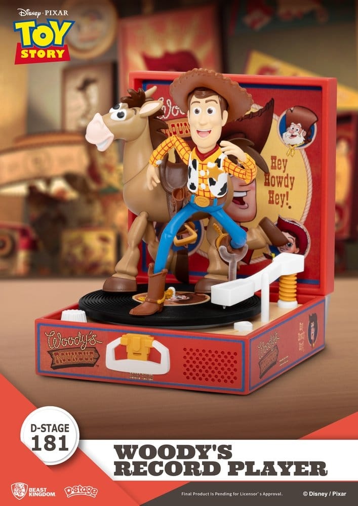 Toy Story Record Player Series PVC figure Woody's Record Player 13 cm ...