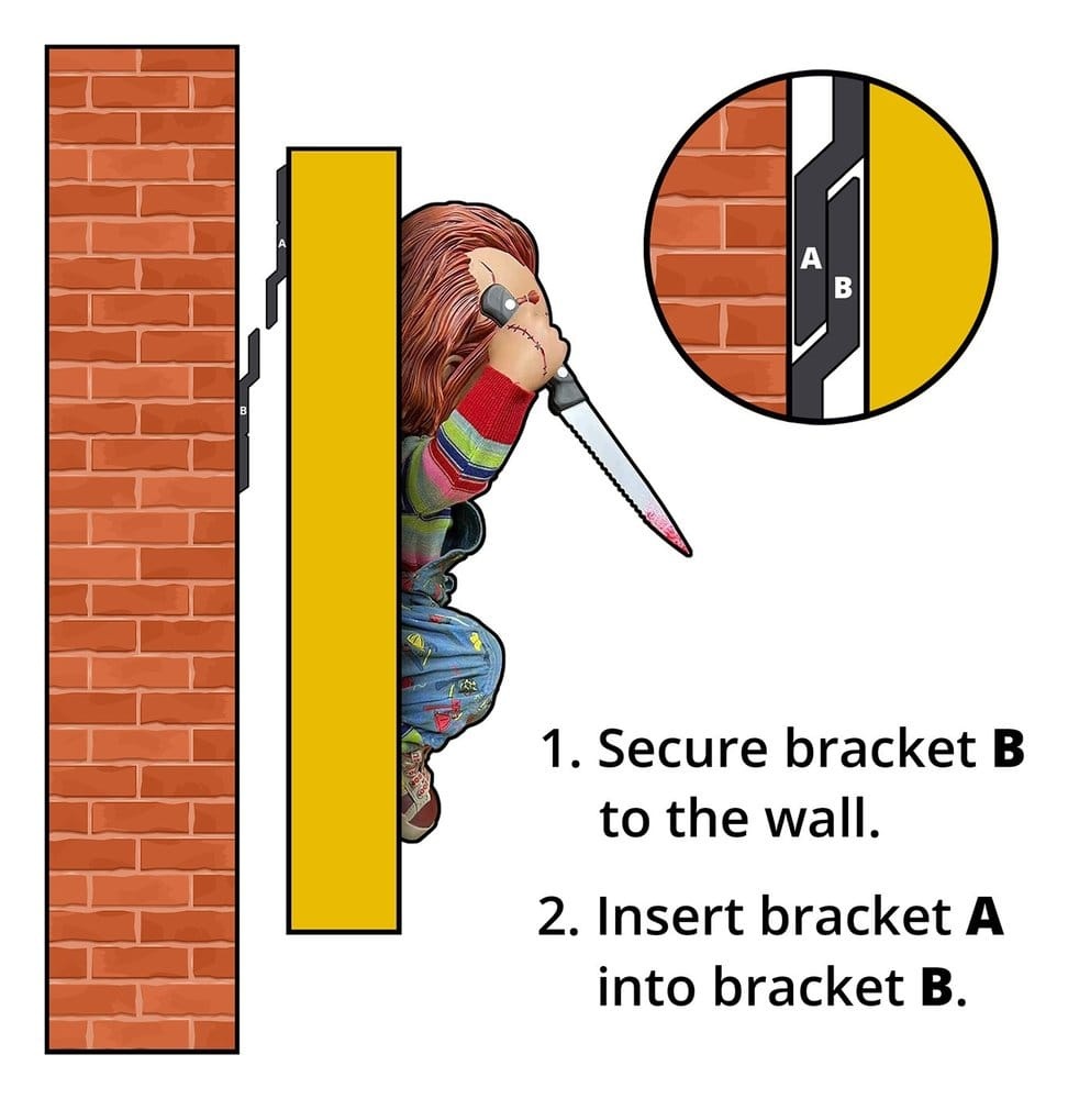 Chucky (Child´s Play) Wall Sculpture 1/1 Bride of Chucky 43 x 46 x 76 ...