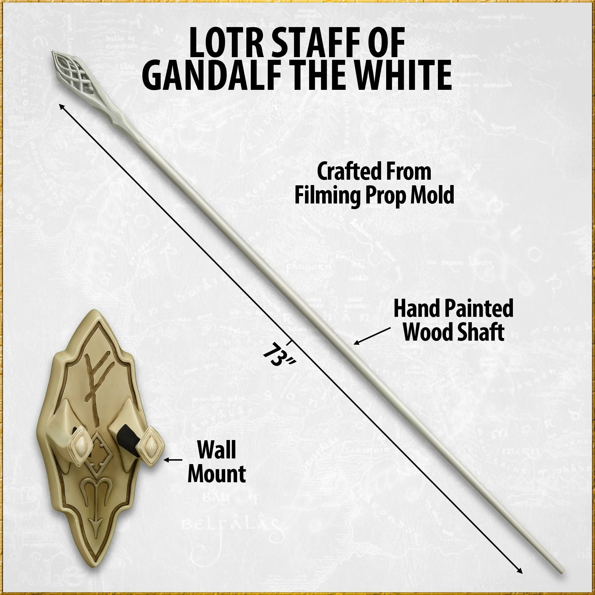 Lord of the Rings Replica 1/1 Staff of Gandalf the White 185 cm - The ...
