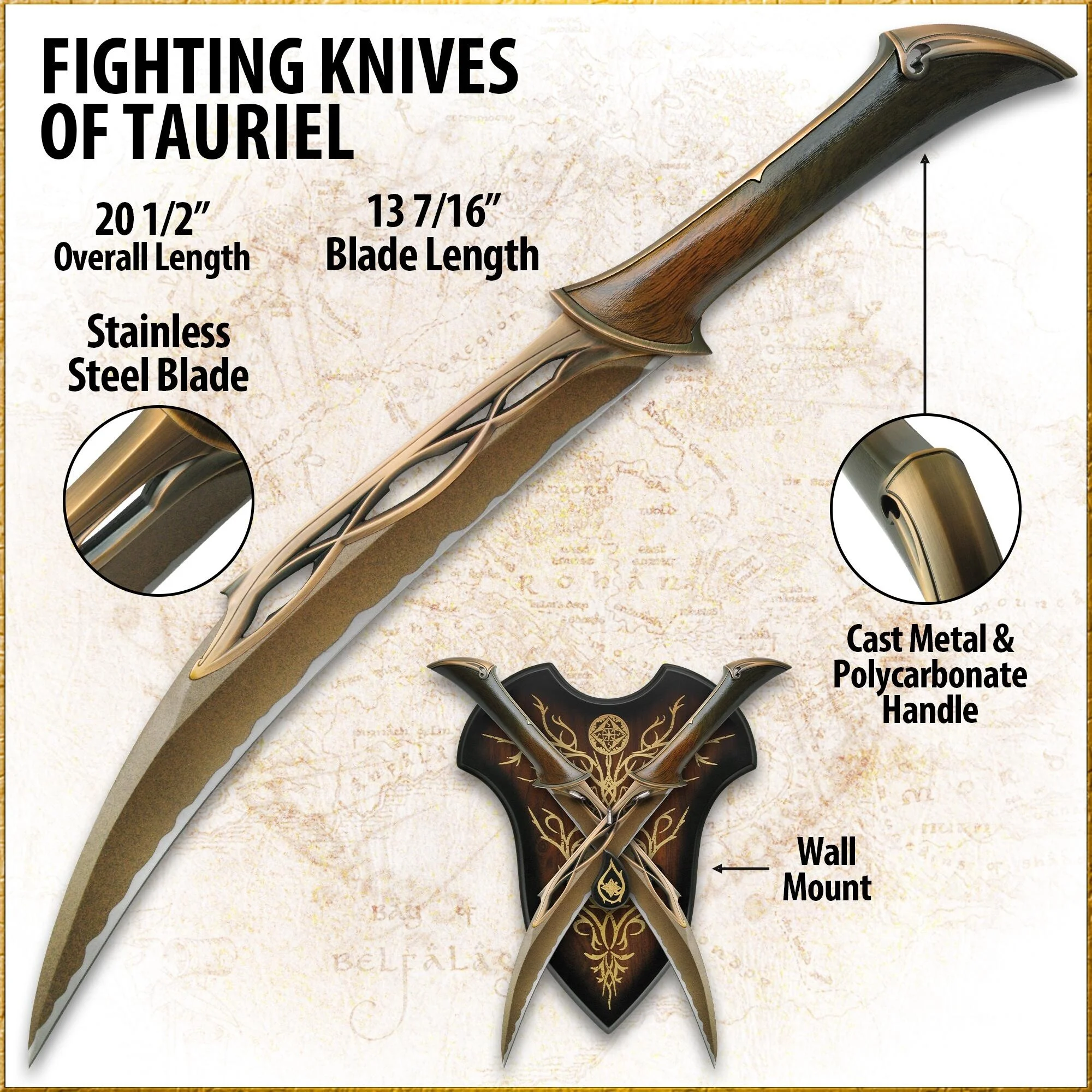 The Hobbit Replica 1/1 Fighting Knives of Tauriel - The Movie Store