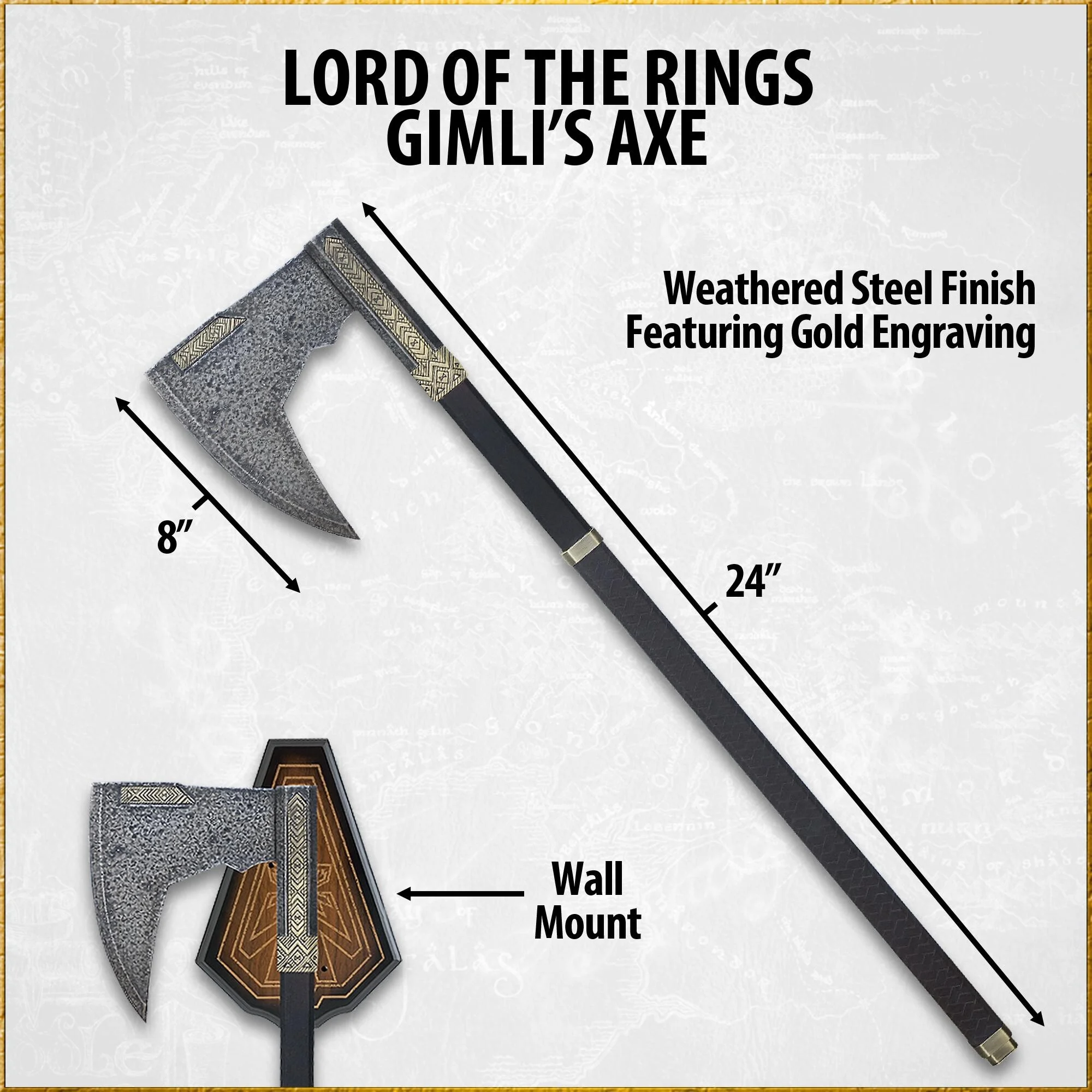 Lord of the Rings Replica 1/1 Bearded Axe of Gimli - The Movie Store