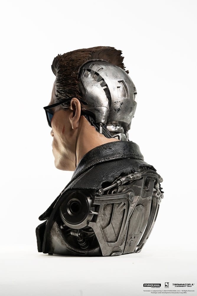 Terminator 2 Replica 1/1 T-800 Model 101 Battle Damaged Art Mask 47 cm ...