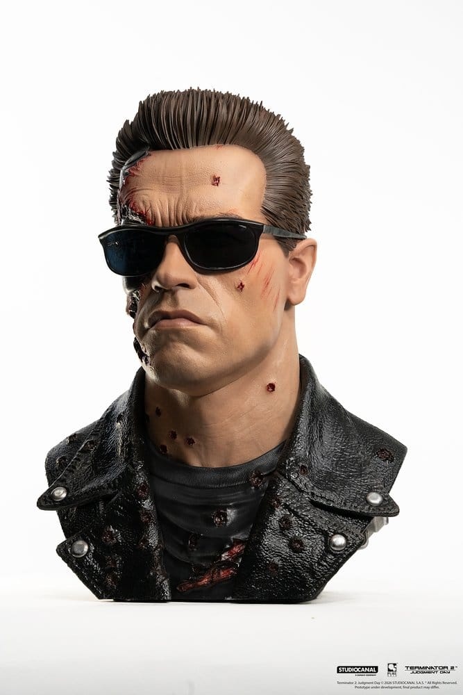 Terminator 2 Replica 1/1 T-800 Model 101 Battle Damaged Art Mask 47 cm ...