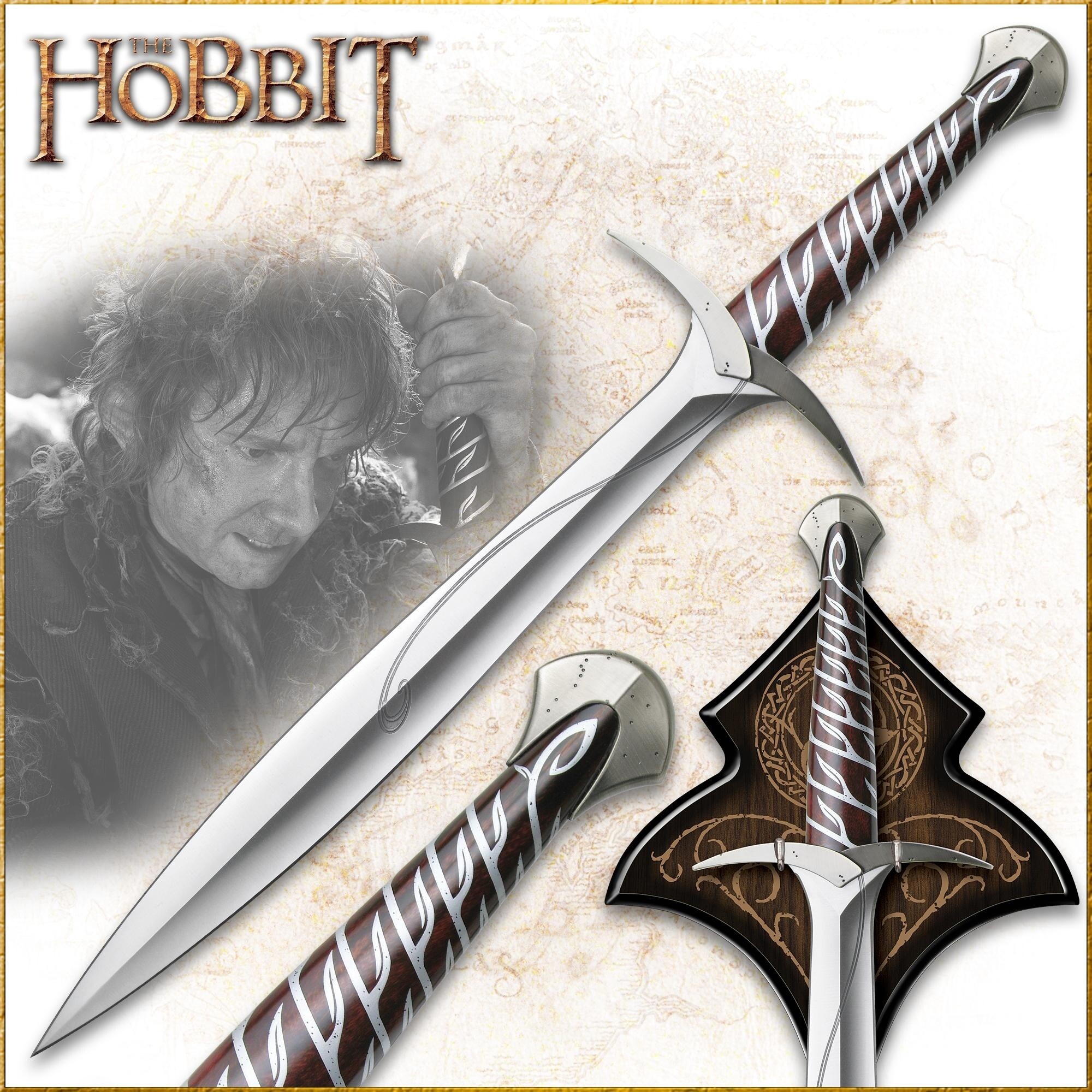 The Hobbit Replica 1/1 The Sting Sword of Bilbo Baggins 57 cm - The ...