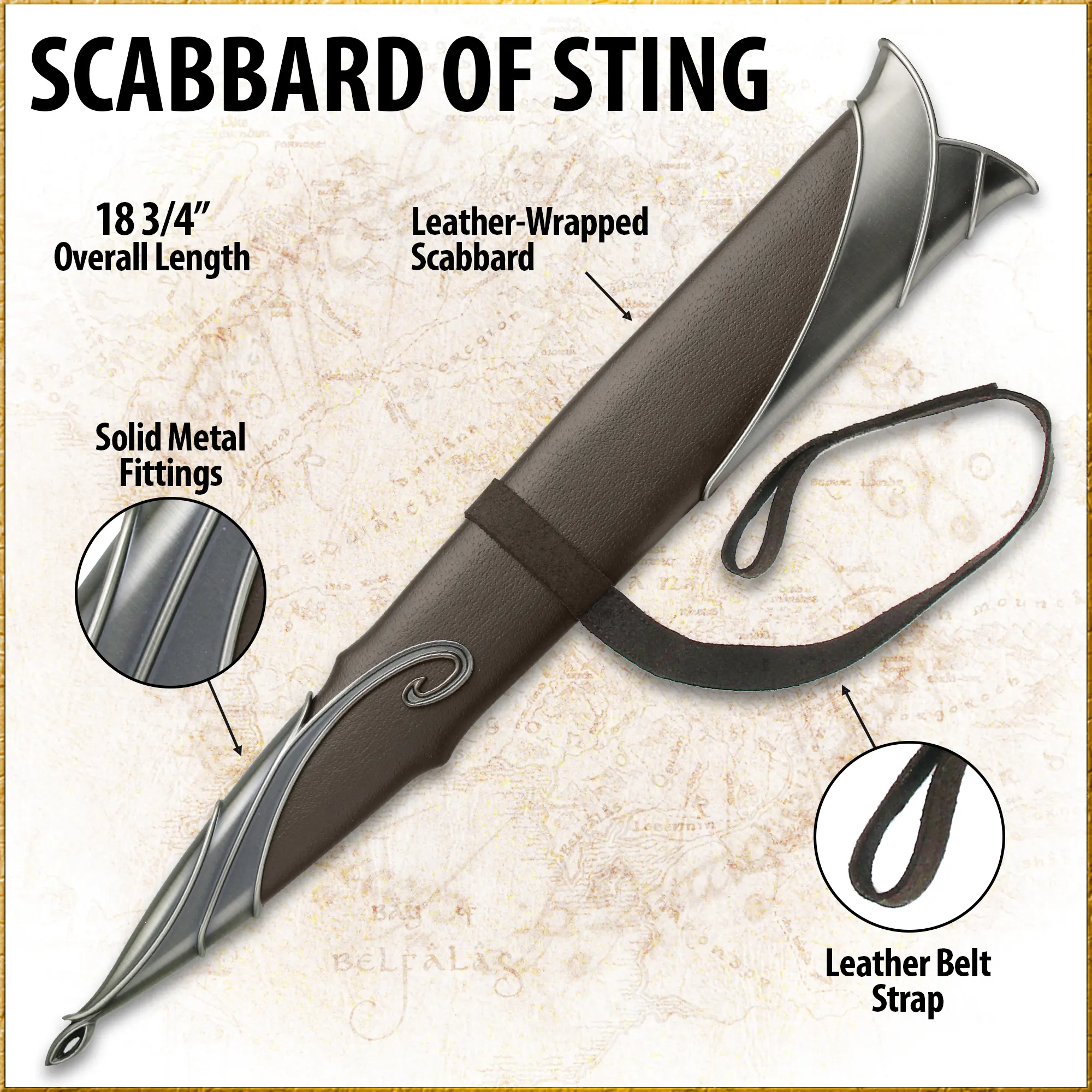 The Hobbit Replica 1/1 Bilbo Baggins Scabbard 48 cm - The Movie Store