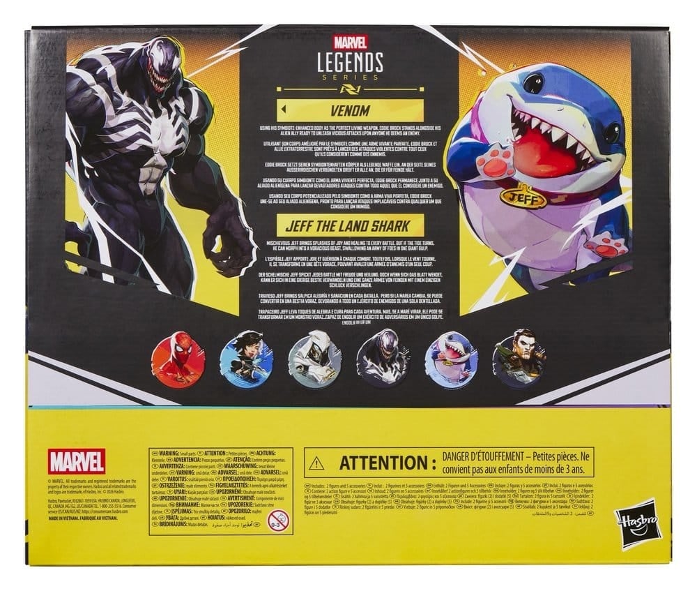 Marvel Rivals Marvel Legends AF 2-Pack Venom & Jeff the Land Shark ...