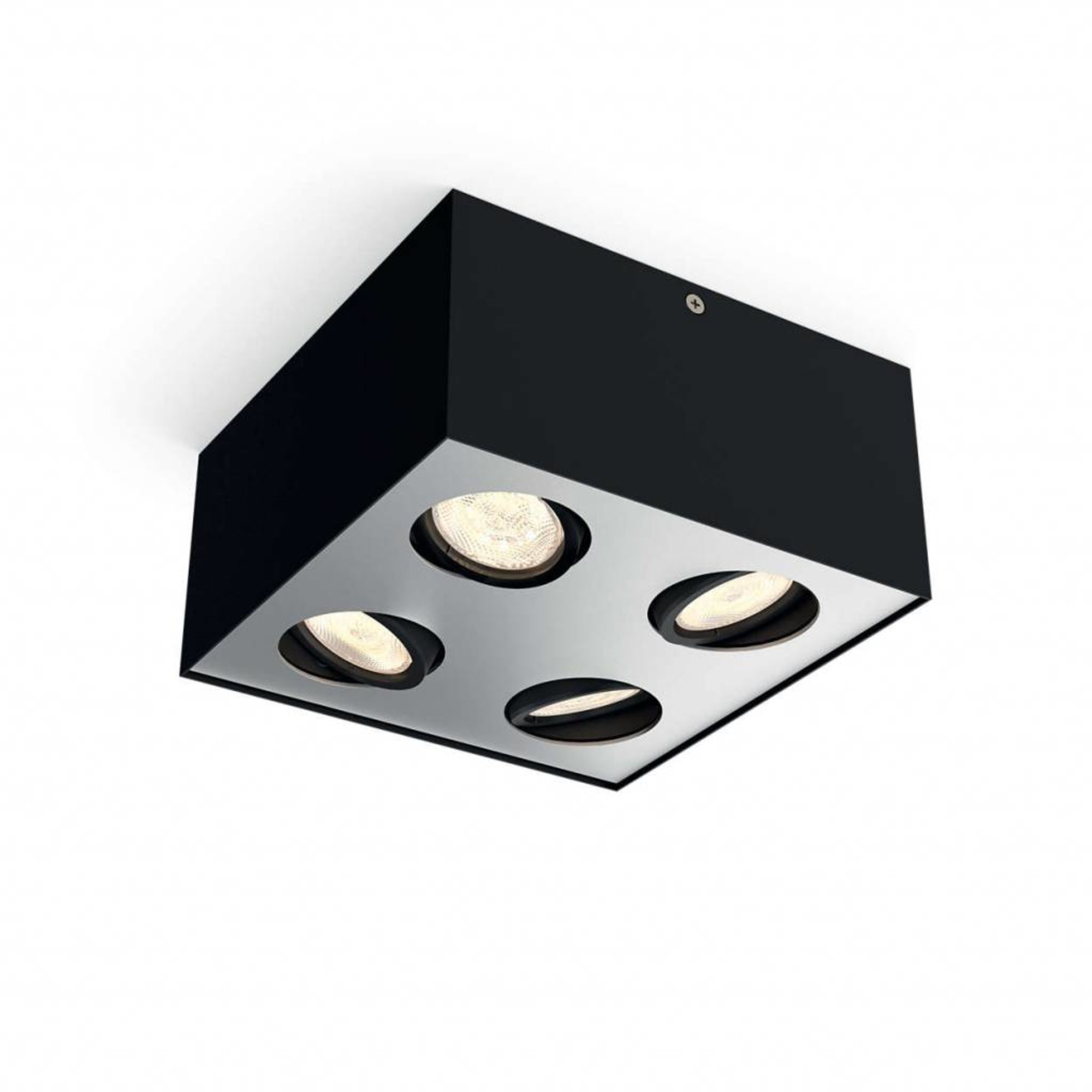 Spot Box 4 lichts zwart Philips Myliving 50494-30-P0 - Lamponline