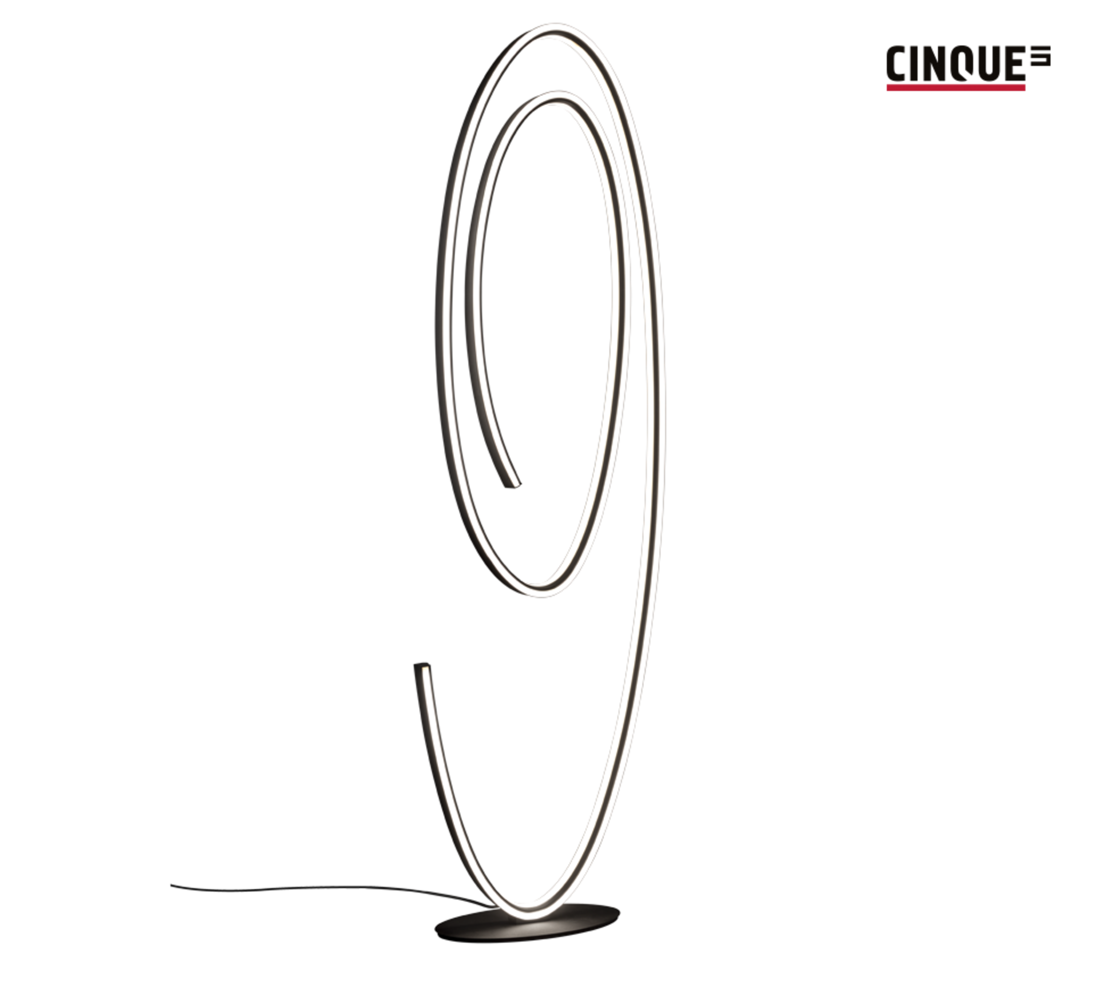 Vloerlamp Ciola H 175 cm zwart Cinque 477210132 - Lamponline