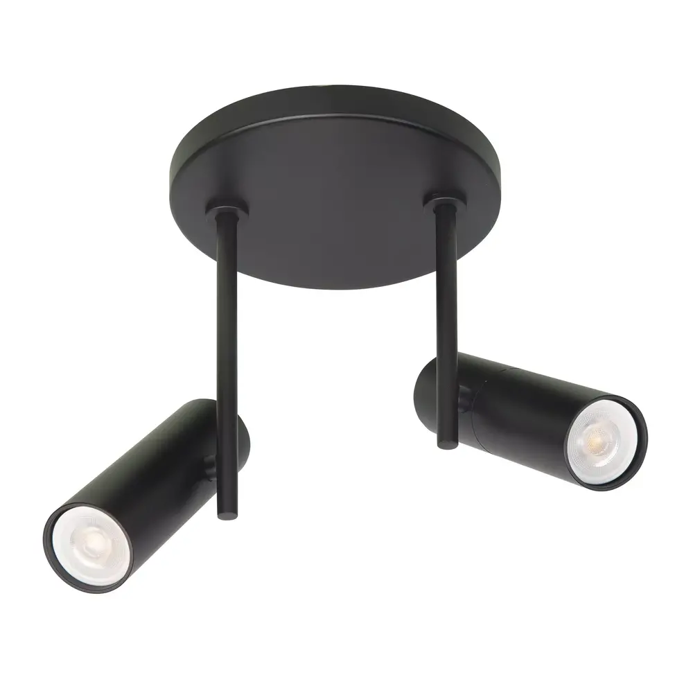 Spot Trend 2 lichts Ø 15 cm incl mini GU10 zwart Highlight S7531.01 ...