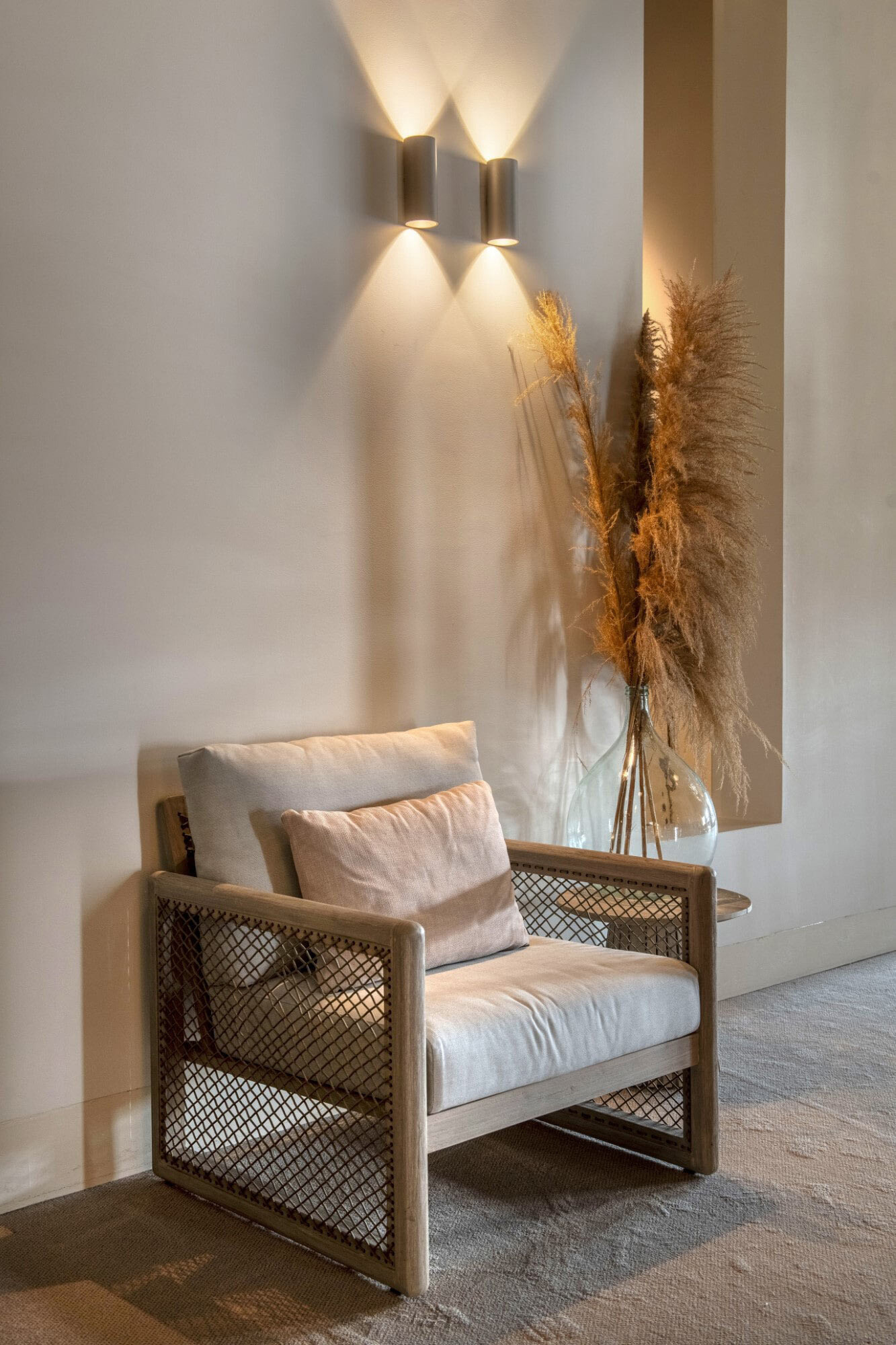 Wandlamp Brody 2 lichts H 18 cm champagne Artdelight WL6421CP - Lamponline