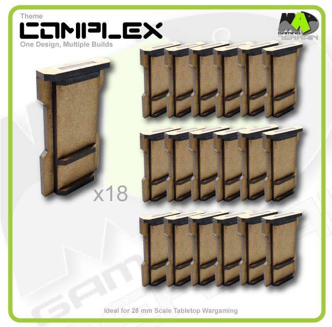 4Tk Gaming - MAD Gaming Terrain s Complex Small Wall End. - 4Tk Gaming