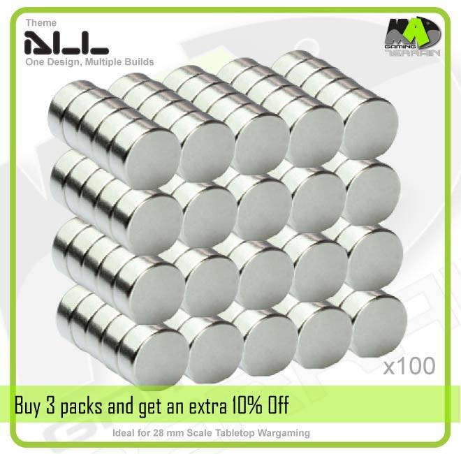 MAD Gaming Terrain - Magnets x100 - 4Tk Gaming