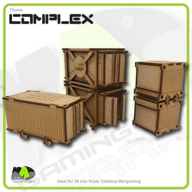 MAD Gaming Terrain -Containers - Industrial Large pack - 4Tk Gaming