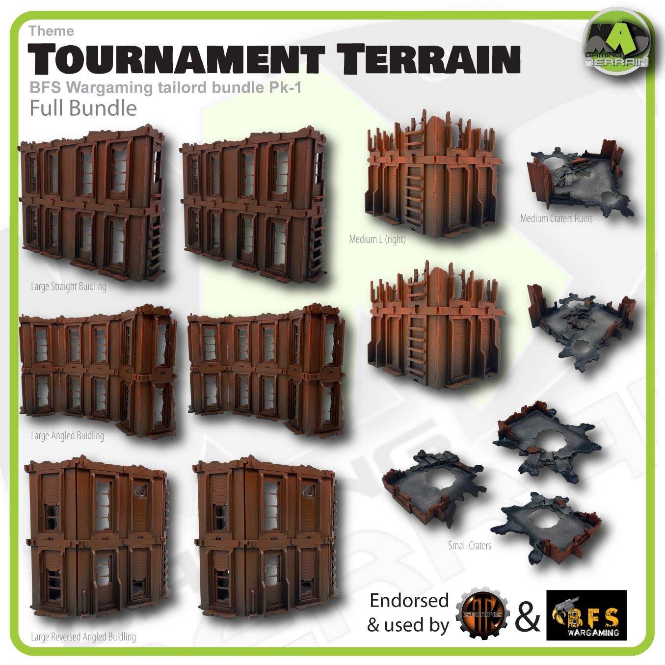 Mayger Range Tournament Terrain Pack 1 - 4Tk Gaming