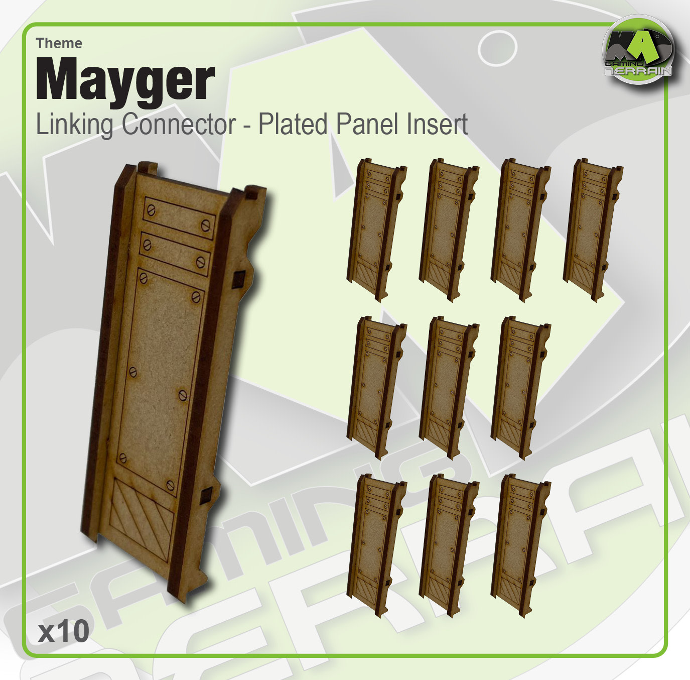 MAD Gaming Terrain MR - LC Plated Panel Insert - 4Tk Gaming